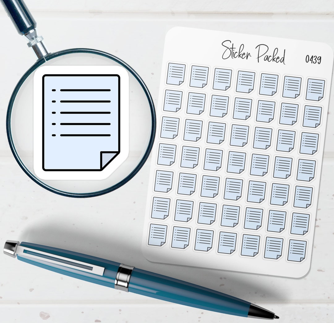 Page Planner Sticker Page Icon Sticker Page Sticker Paper Planner ...