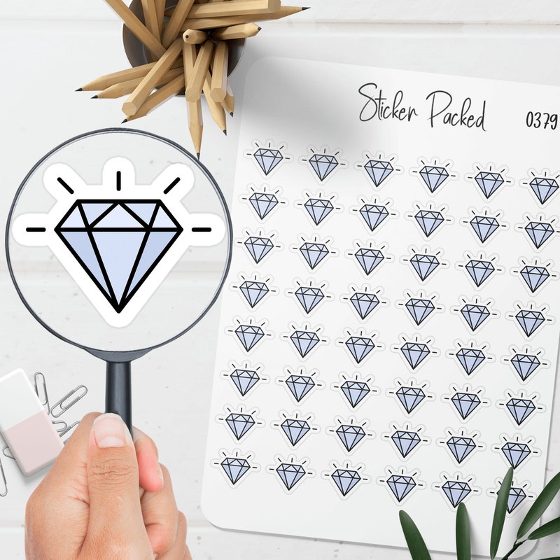 Diamond Stickers - Etsy