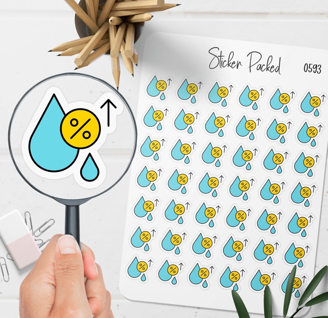 Humidity Planner Sticker Humidity Icon Sticker Humidity - Etsy