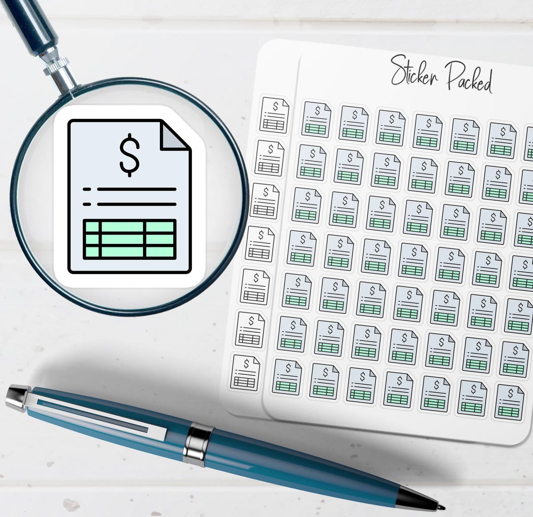 Invoice Planner Sticker Invoice Icon Sticker Invoice Sticker - Etsy