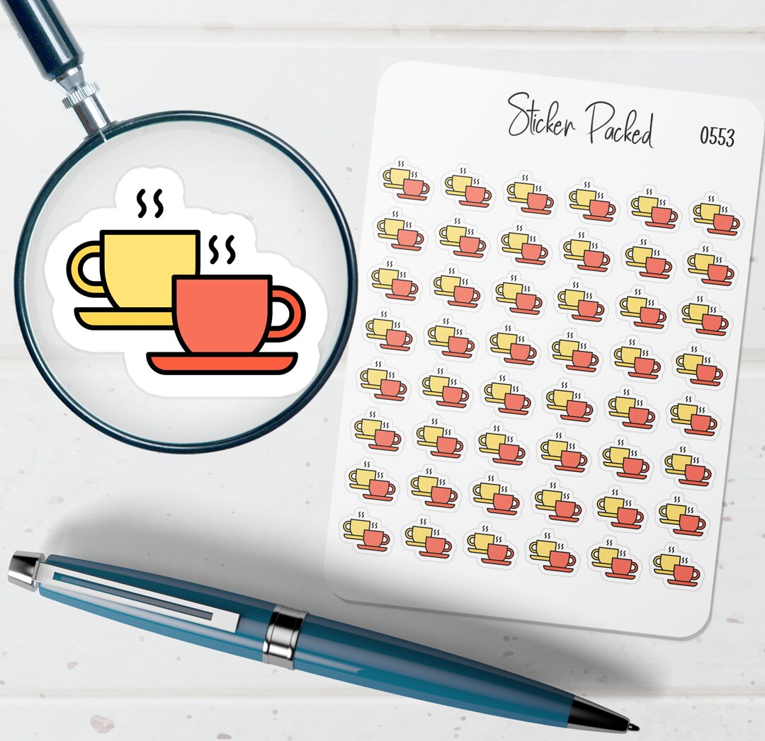 Coffee Cups Planner Sticker Coffee Cups Icon Sticker Coffee Cups ...