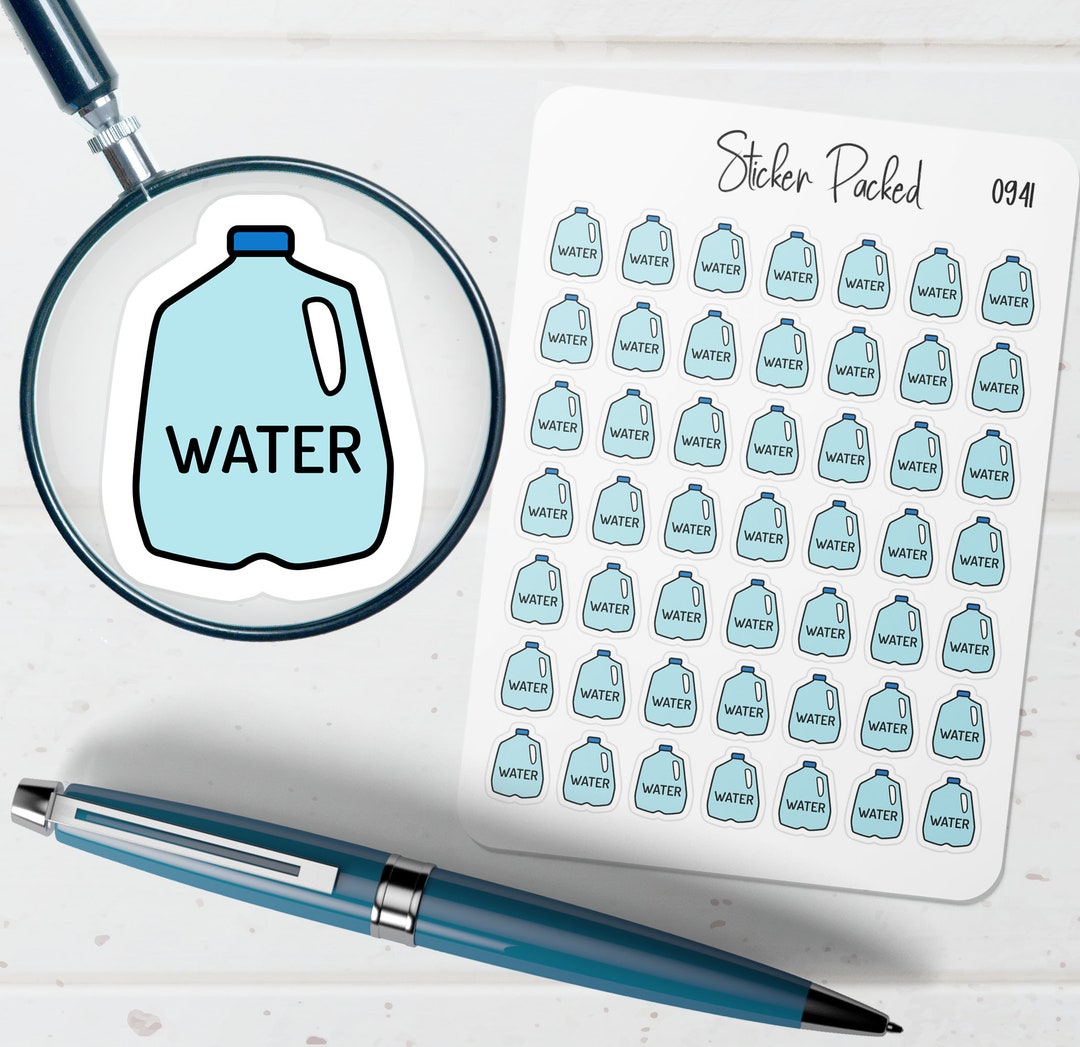 Gallon of Water Planner Sticker Gallon of Water Icon Sticker Gallon of ...