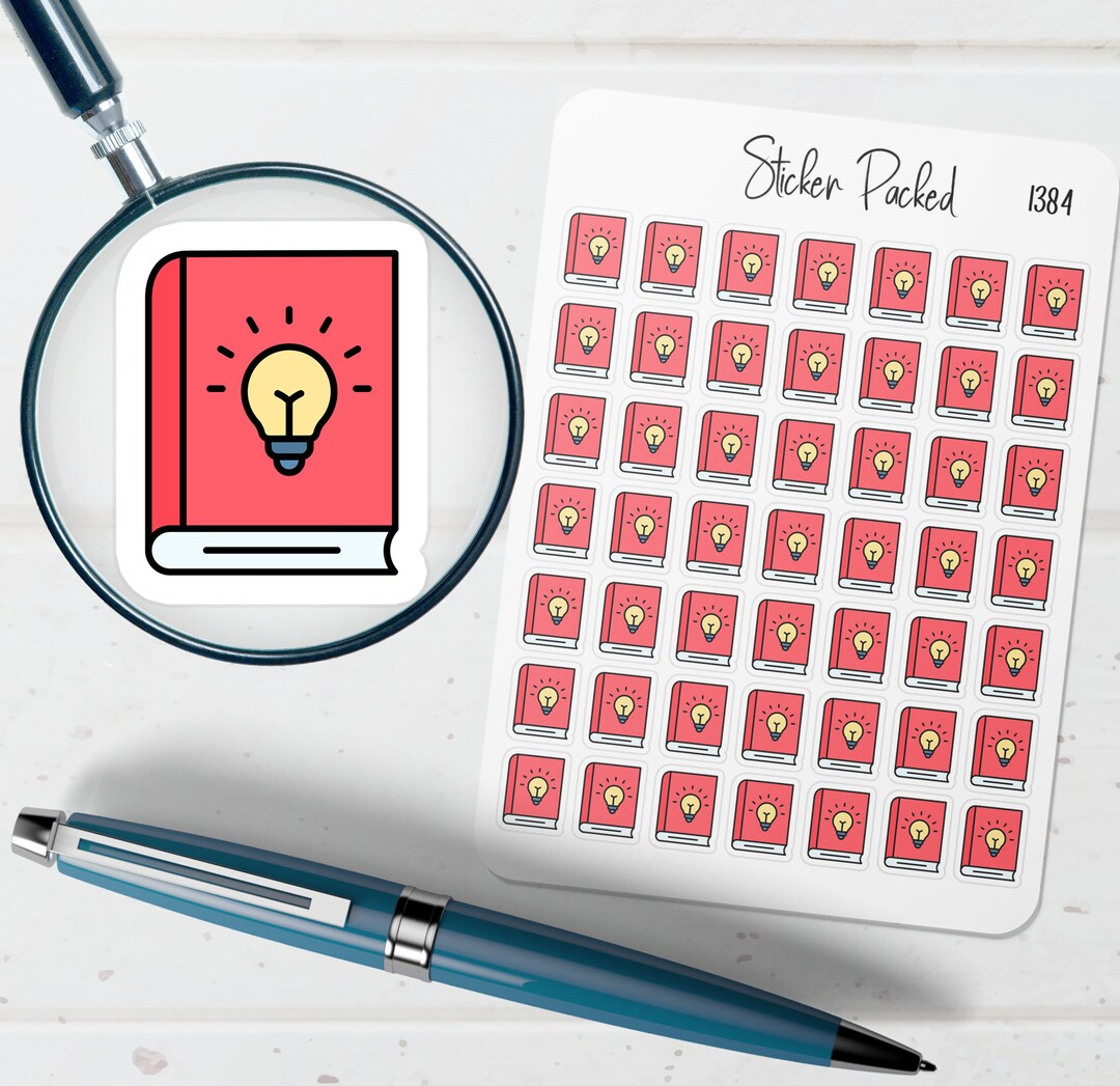Knowledge Planner Sticker Knowledge Icon Sticker Knowledge Sticker - Etsy