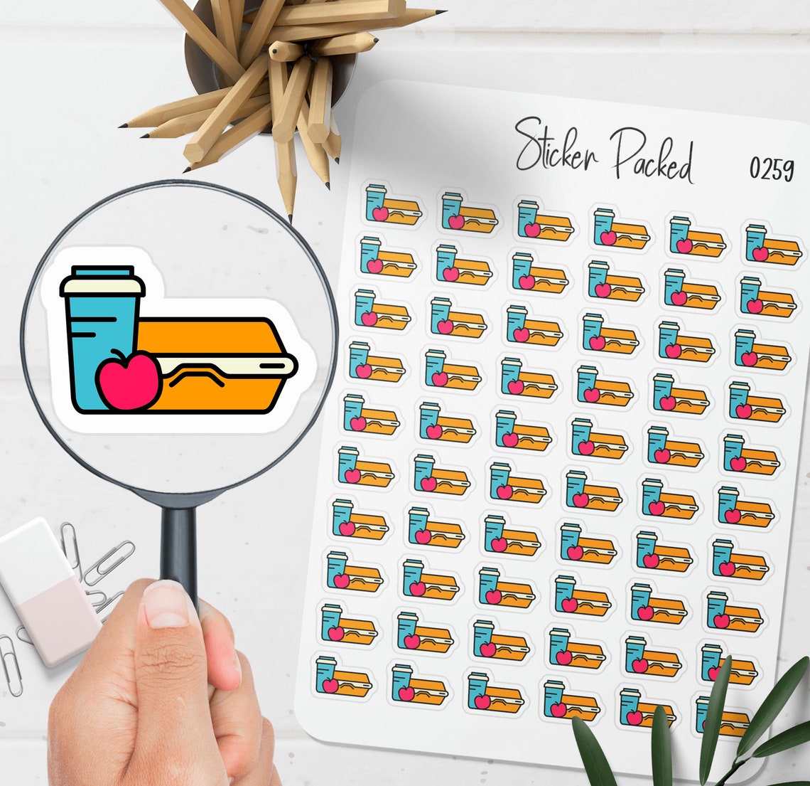 Lunch Planner Sticker Lunch Icon Sticker Lunch Sticker Food - Etsy