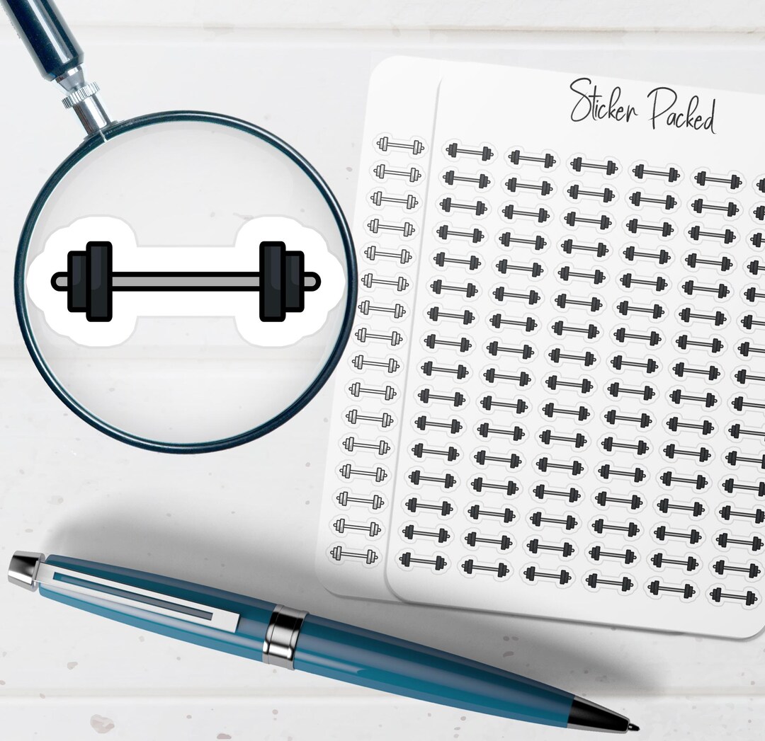 Barbell Weight Planner Sticker Barbell Weight Icon Sticker Barbell ...