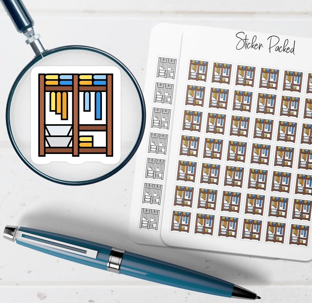 Closet Planner Sticker Closet Icon Sticker Closet Sticker - Etsy
