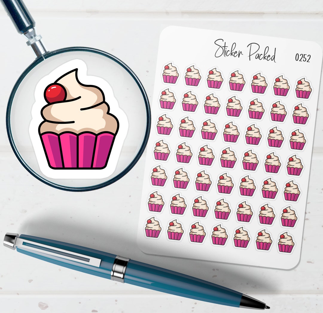 Cupcake Planner Sticker Cupcake Icon Sticker Cupcake Sticker Food ...