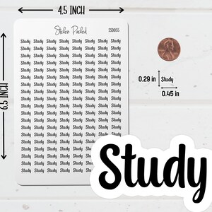 Study Planner Sticker Study Script Sticker Study Word Sticker Study ...