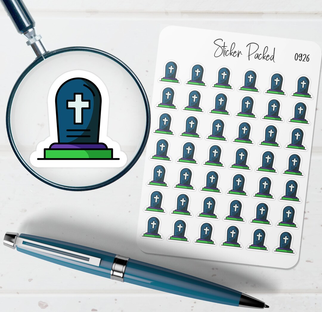 Tombstone Planner Sticker Tombstone Icon Sticker Tombstone Sticker ...