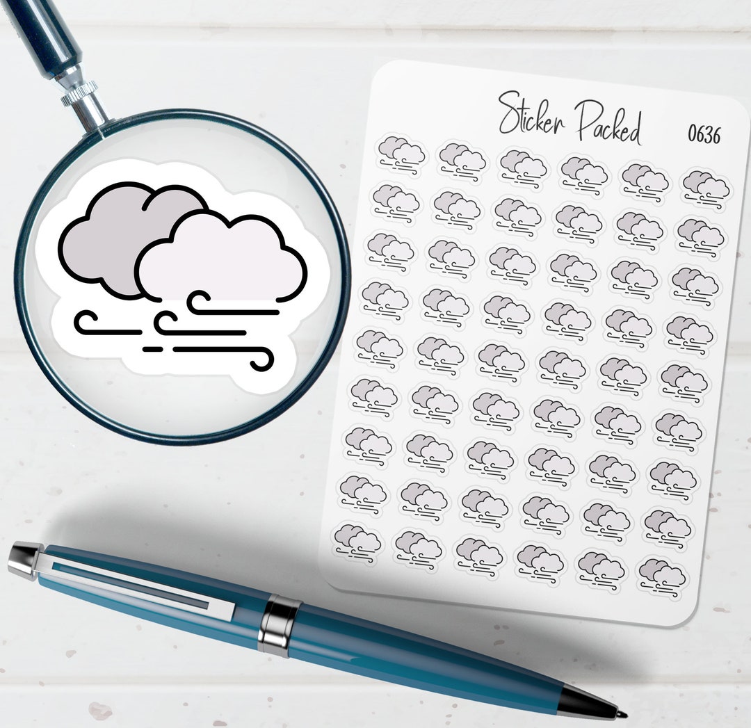 Windy Planner Sticker Windy Icon Sticker Windy Sticker - Etsy