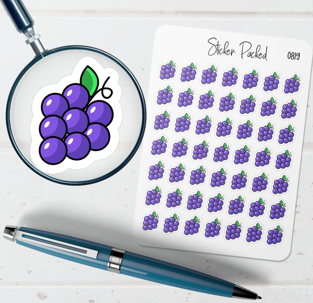 Grapes Planner Sticker Grapes Icon Sticker Grapes Sticker Fruit Planner ...