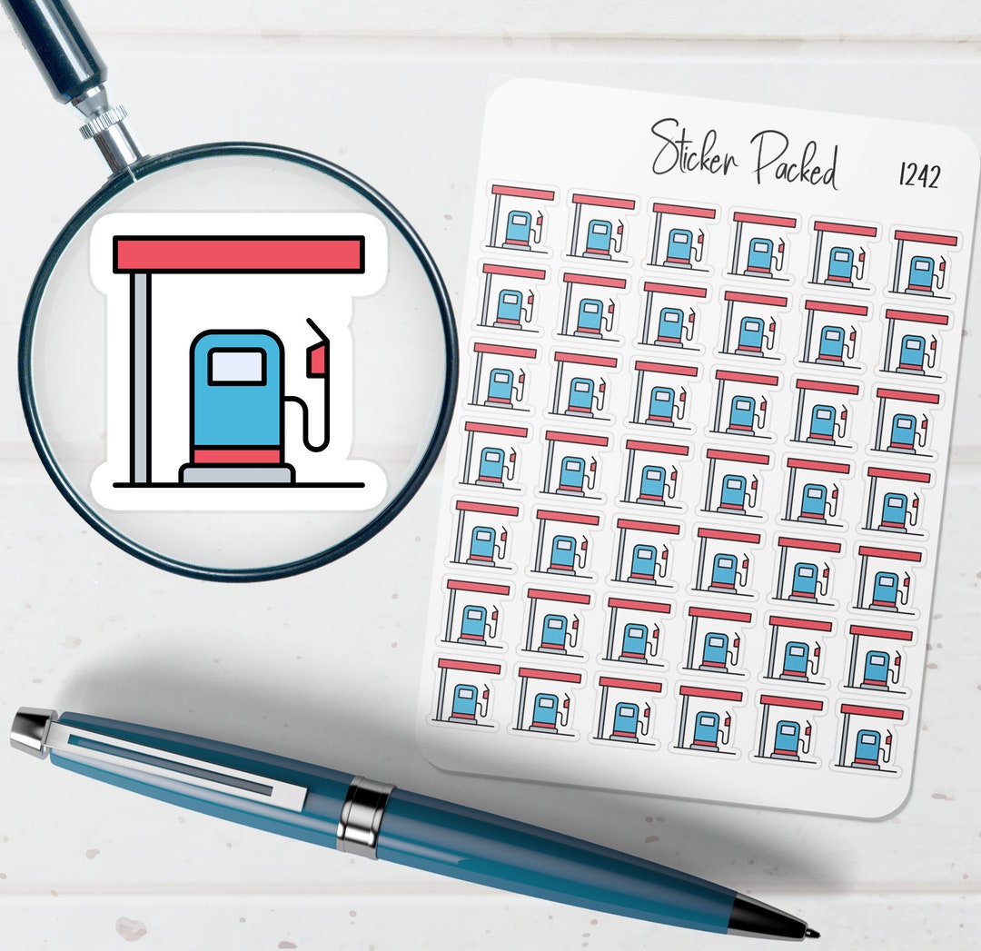 Gas Station Planner Sticker Gas Station Icon Sticker Gas Station ...