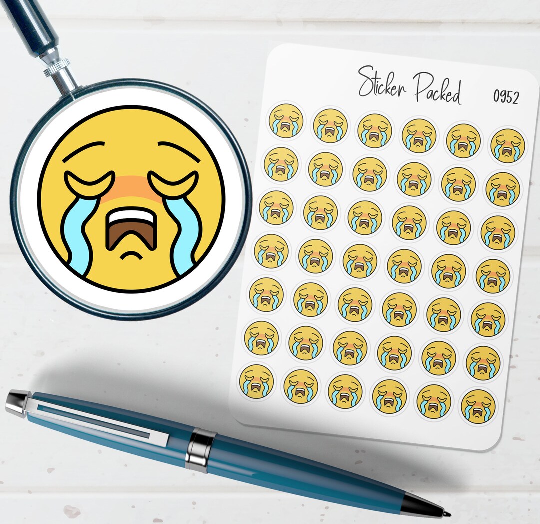 Crying Emoji Planner Sticker Crying Emoji Icon Sticker Crying Emoji ...