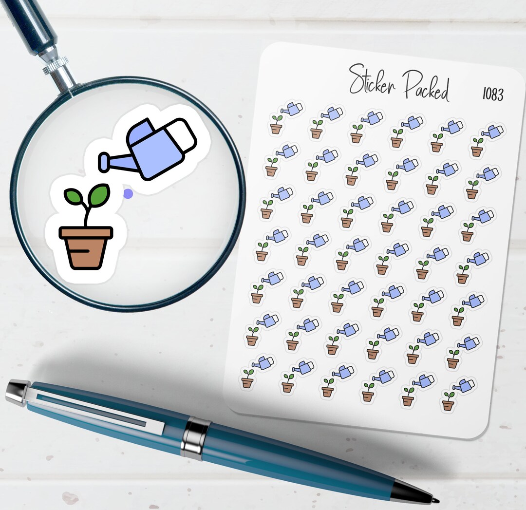 Watering Plants Planner Sticker Watering Plants Icon Sticker Watering ...