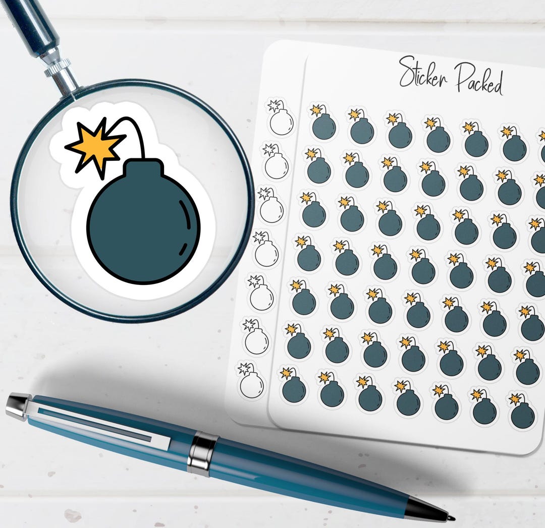 Bomb Blast Planner Sticker Bomb Blast Icon Sticker Bomb Blast Sticker ...