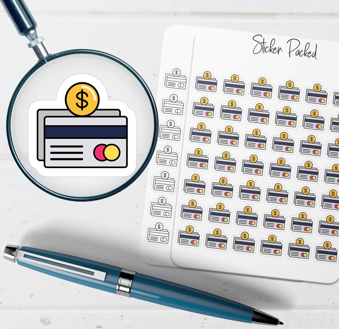 Credit Card Payment Planner Sticker Credit Card Payment Icon Sticker ...