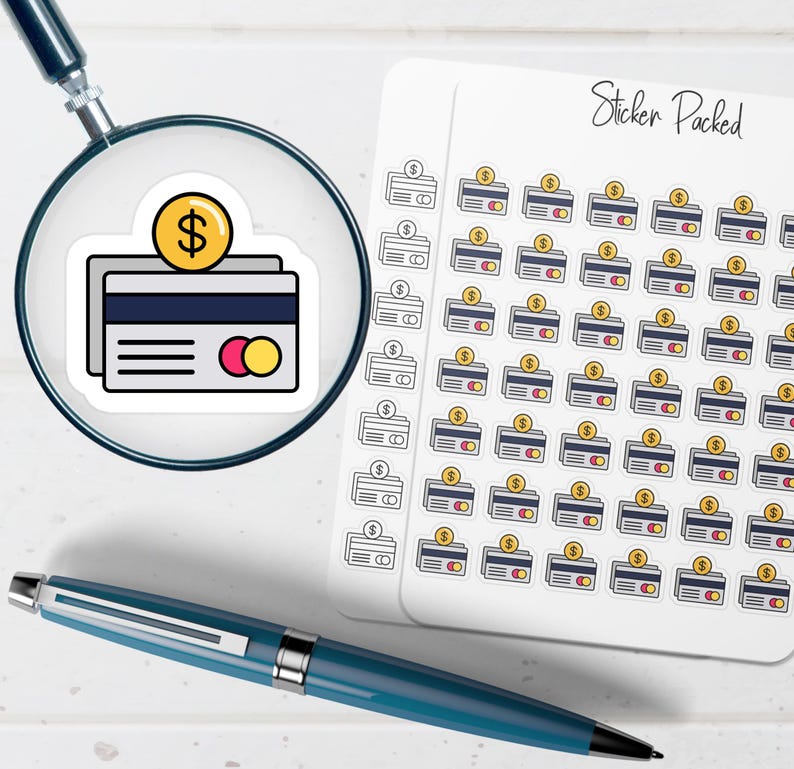 Credit Card Payment Planner Sticker Credit Card Payment Icon Sticker ...