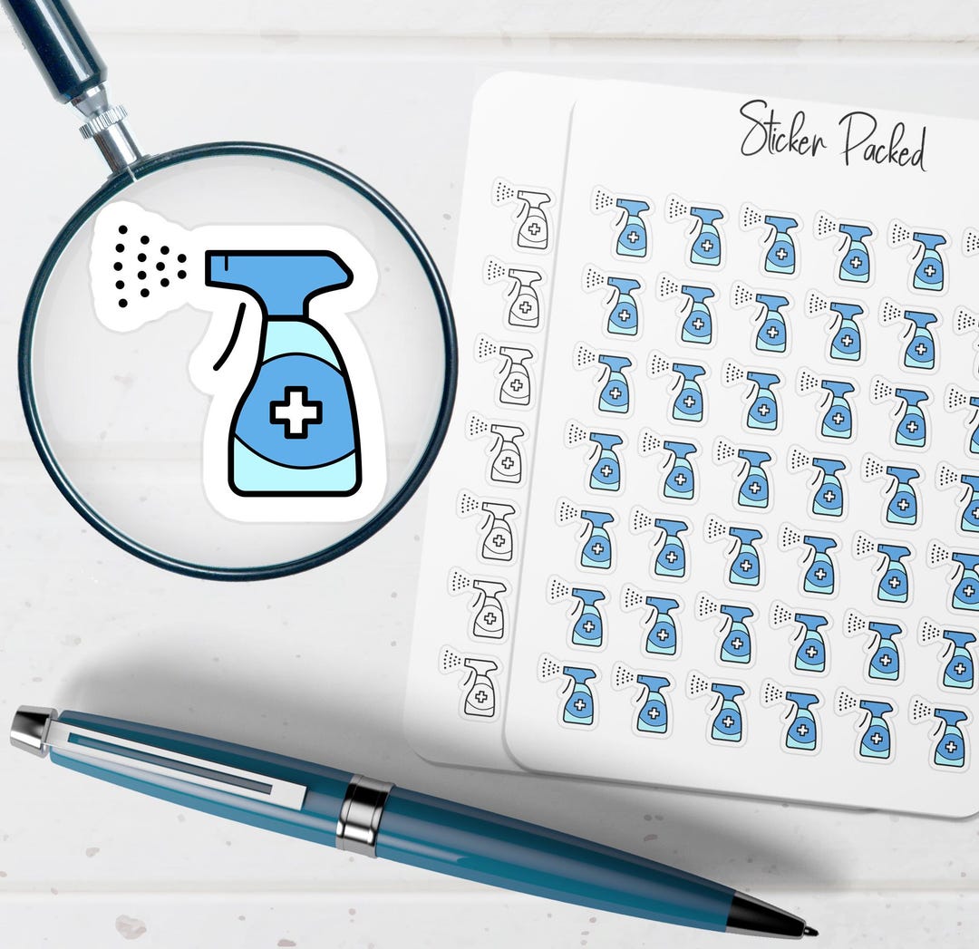 Disinfectant Spray Planner Sticker Disinfectant Spray Icon Sticker ...