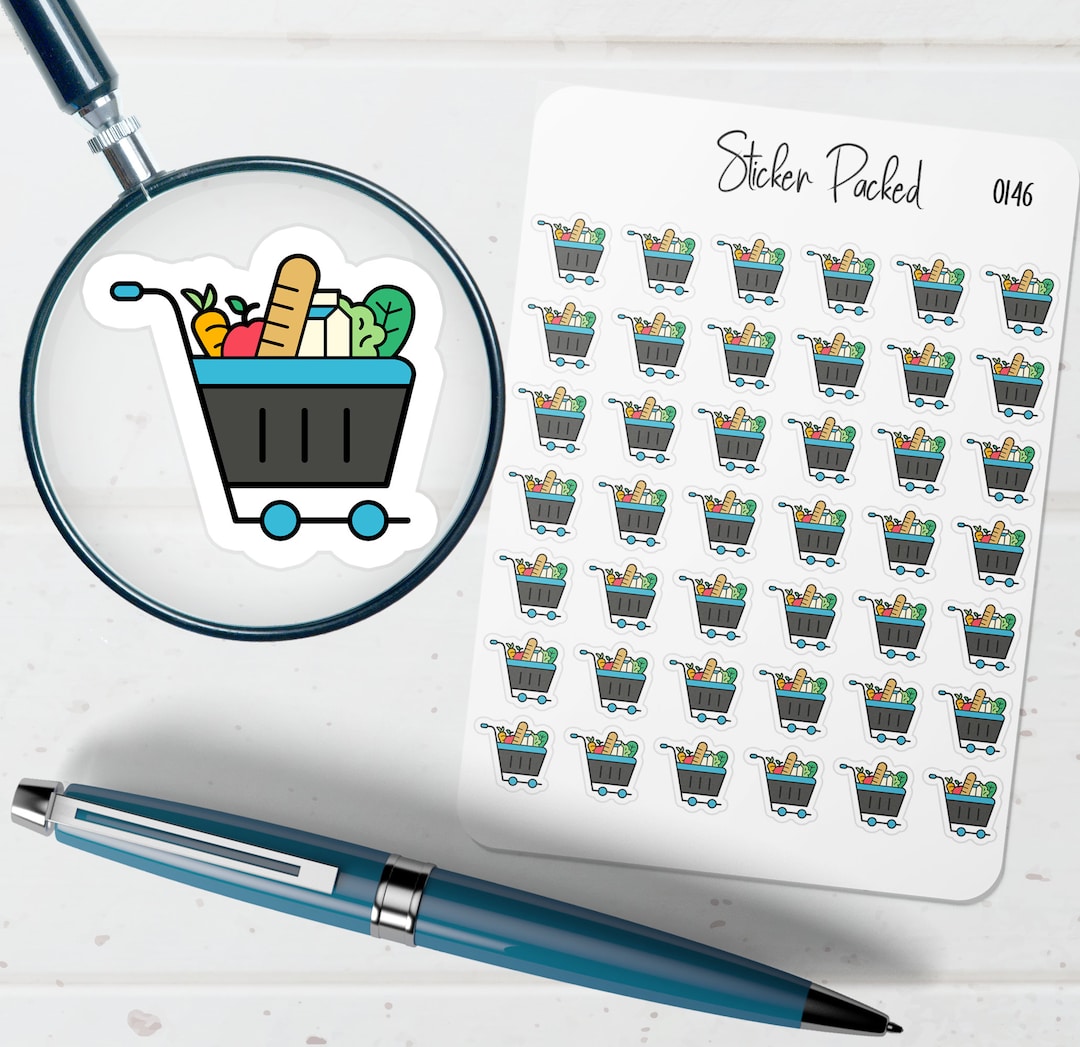 Supermarket Planner Sticker Supermarket Icon Sticker Supermarket ...