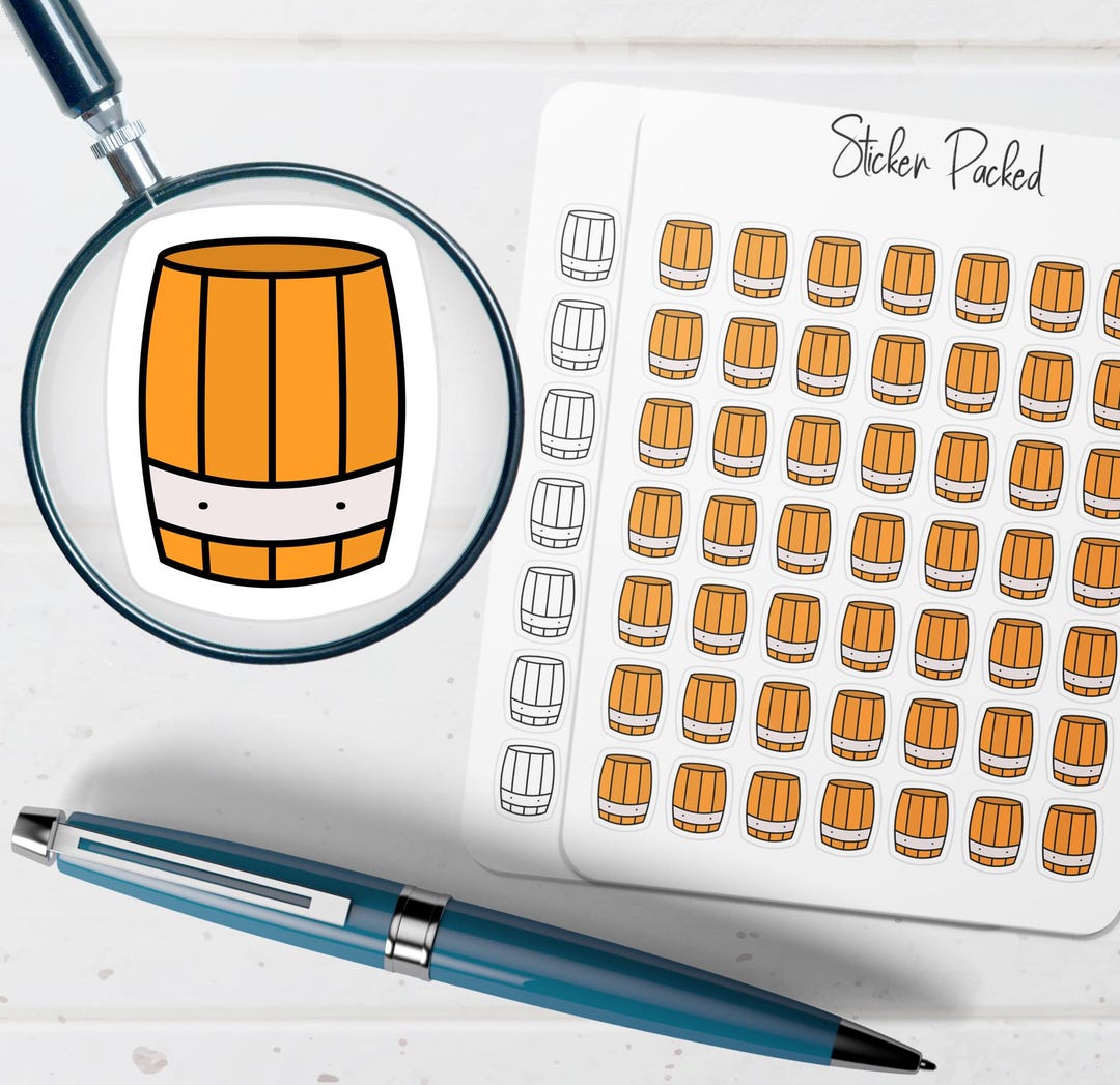 Barrel Planner Sticker Barrel Icon Sticker Barrel Sticker - Etsy