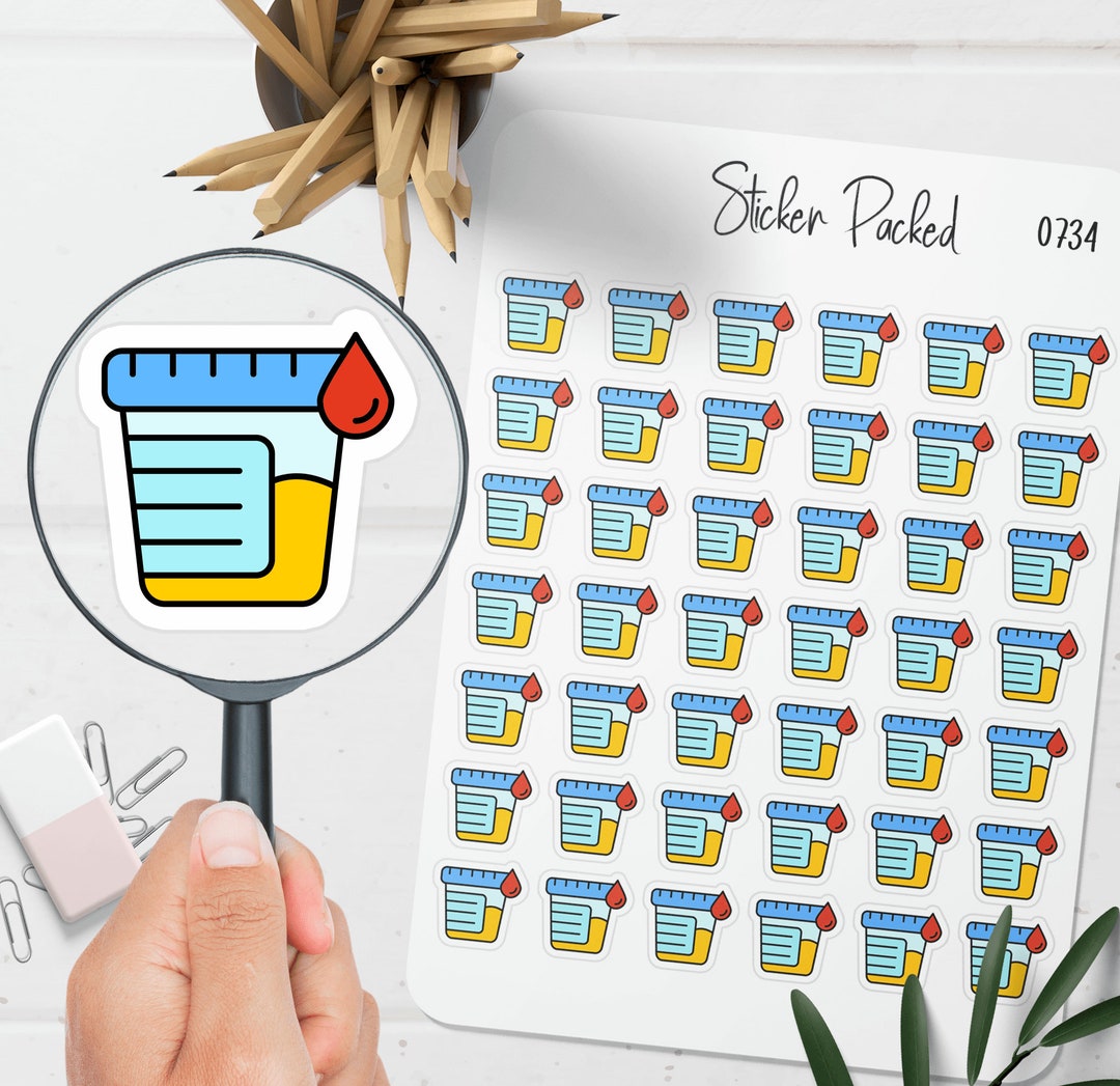 Urine Test Planner Sticker Urine Test Icon Sticker Urine Test - Etsy