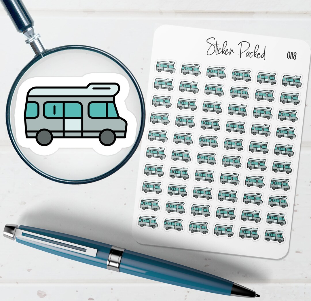 Motorhome Planner Sticker Motorhome Icon Sticker Motorhome Sticker - Etsy
