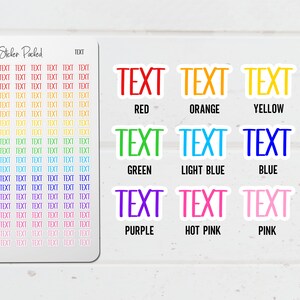 Work Planner Sticker Work Script Sticker Work Word Sticker Work Script ...