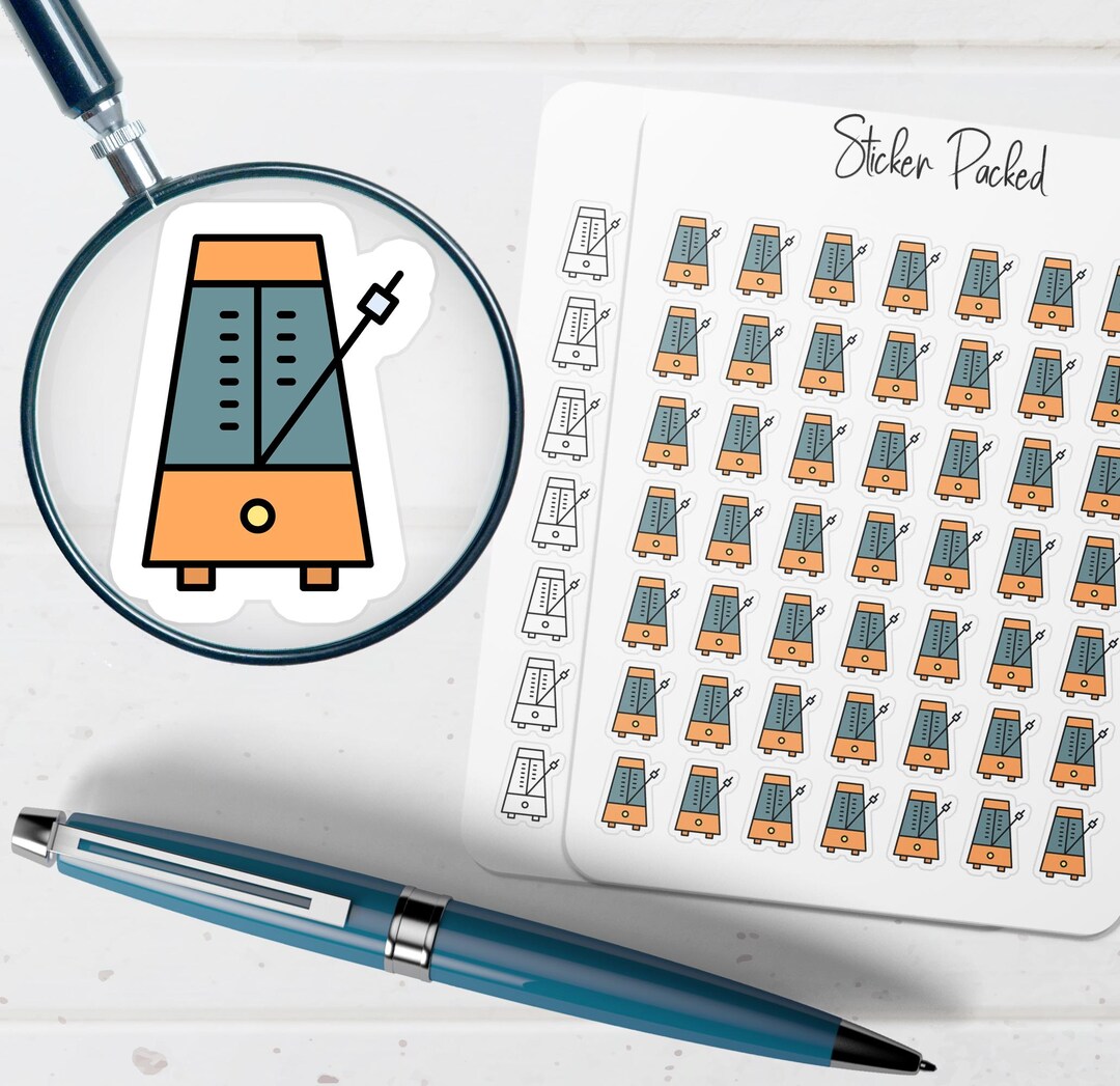 Metronome Planner Sticker Metronome Icon Sticker Metronome Sticker - Etsy