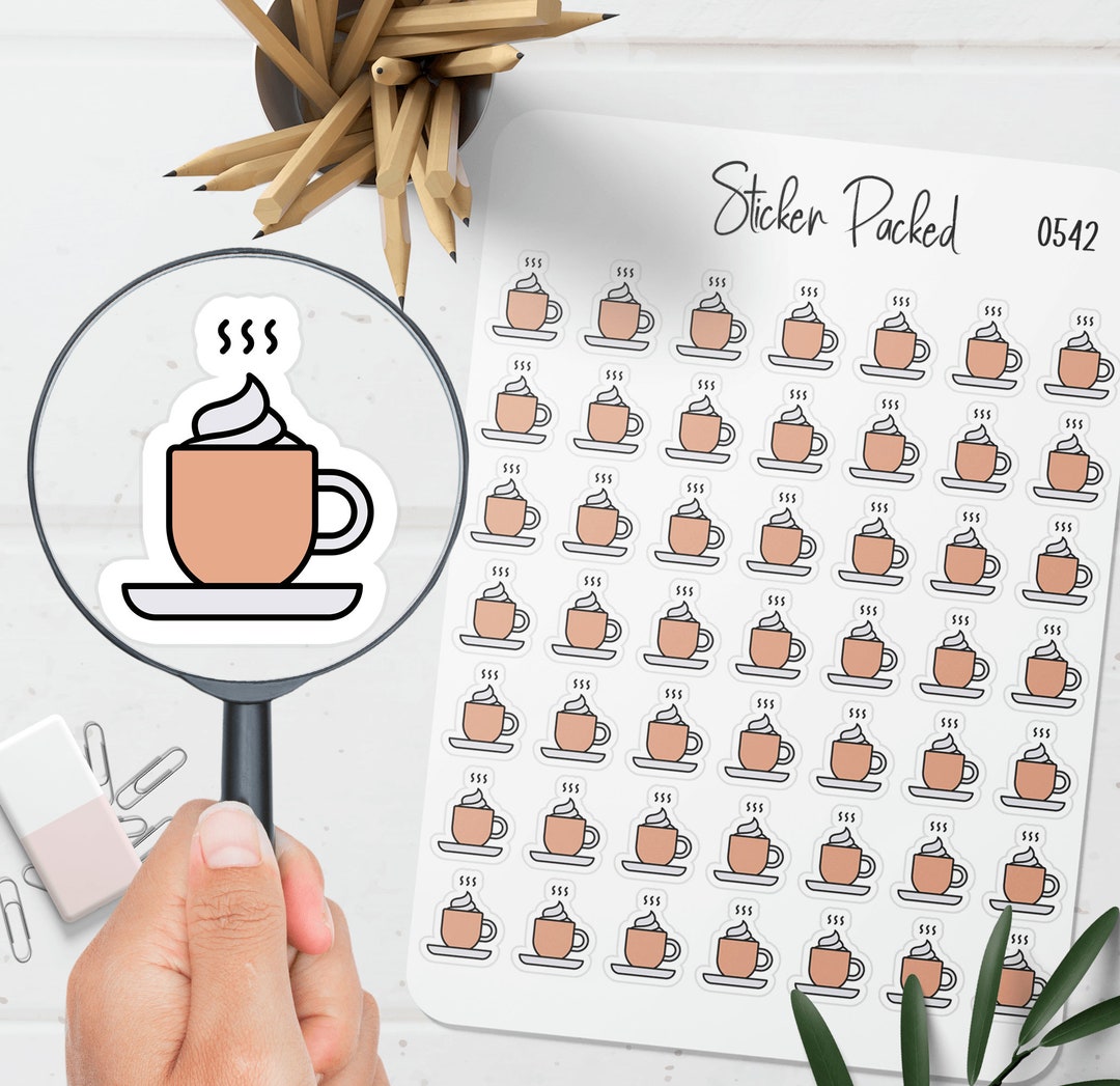 Cappucino Planner Sticker Cappucino Icon Sticker Cappucino - Etsy