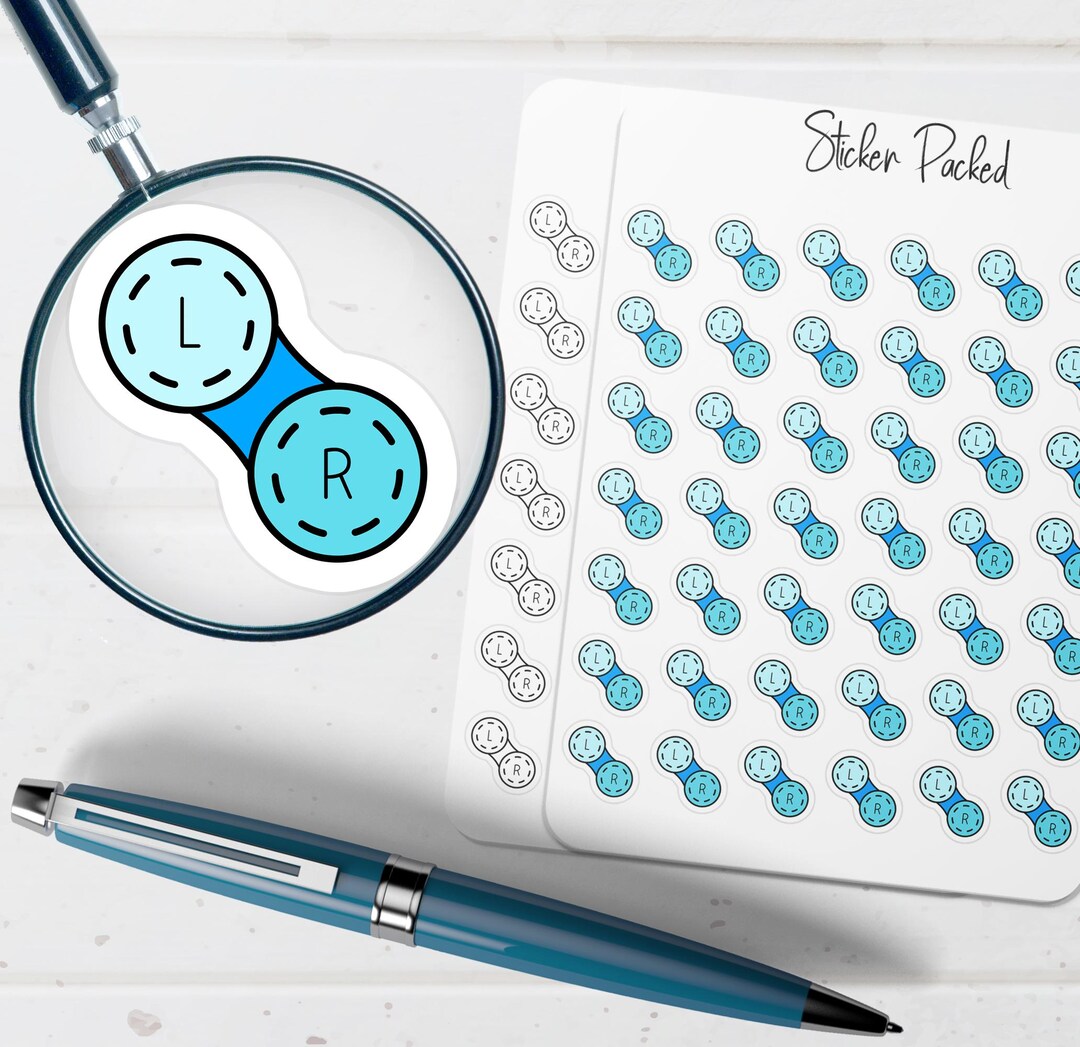 Contact Lens Case Stickers Contact Lens Planner Stickers Change ...