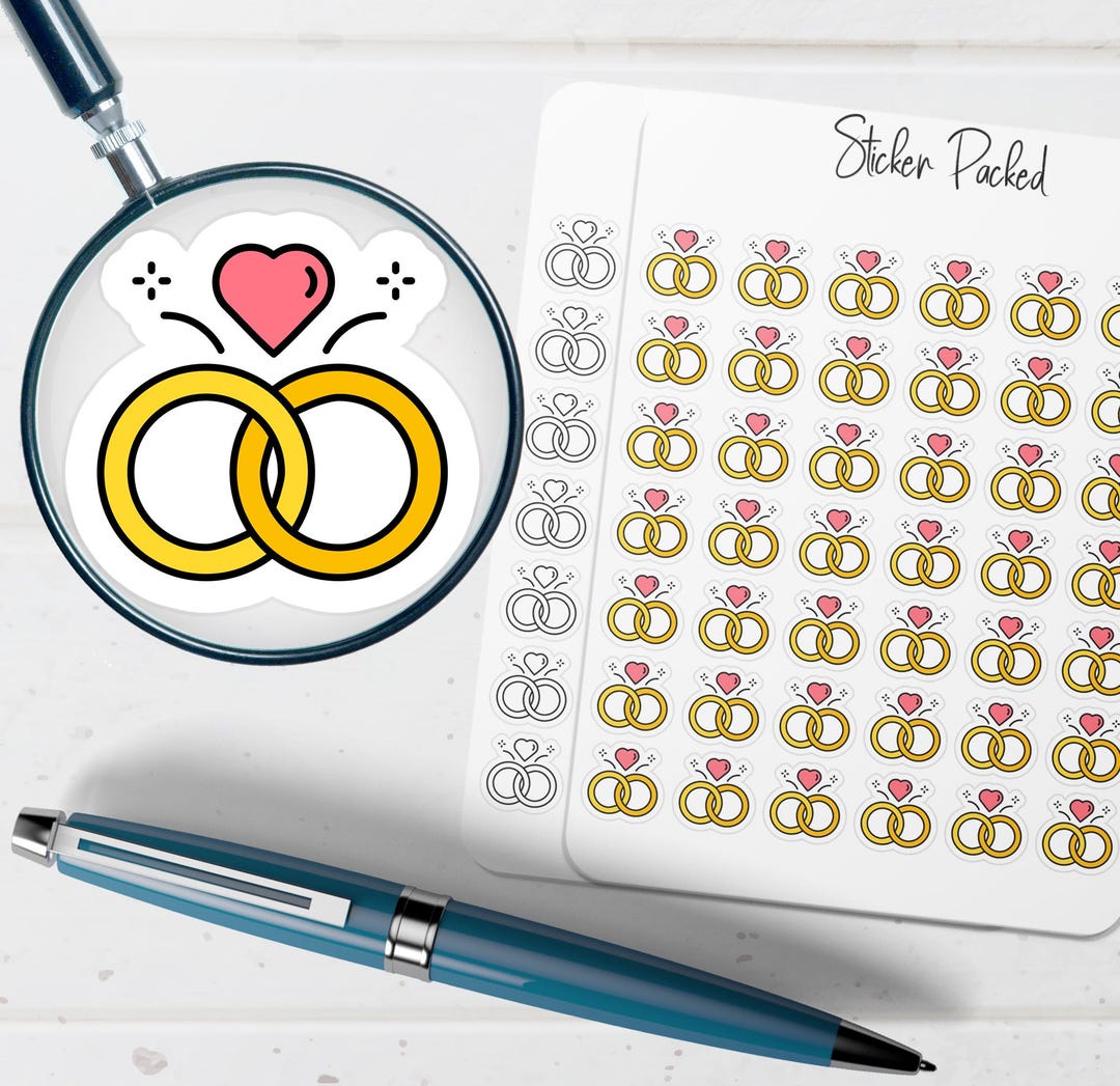 Wedding Bands Planner Sticker Wedding Bands Icon Sticker Wedding Bands ...