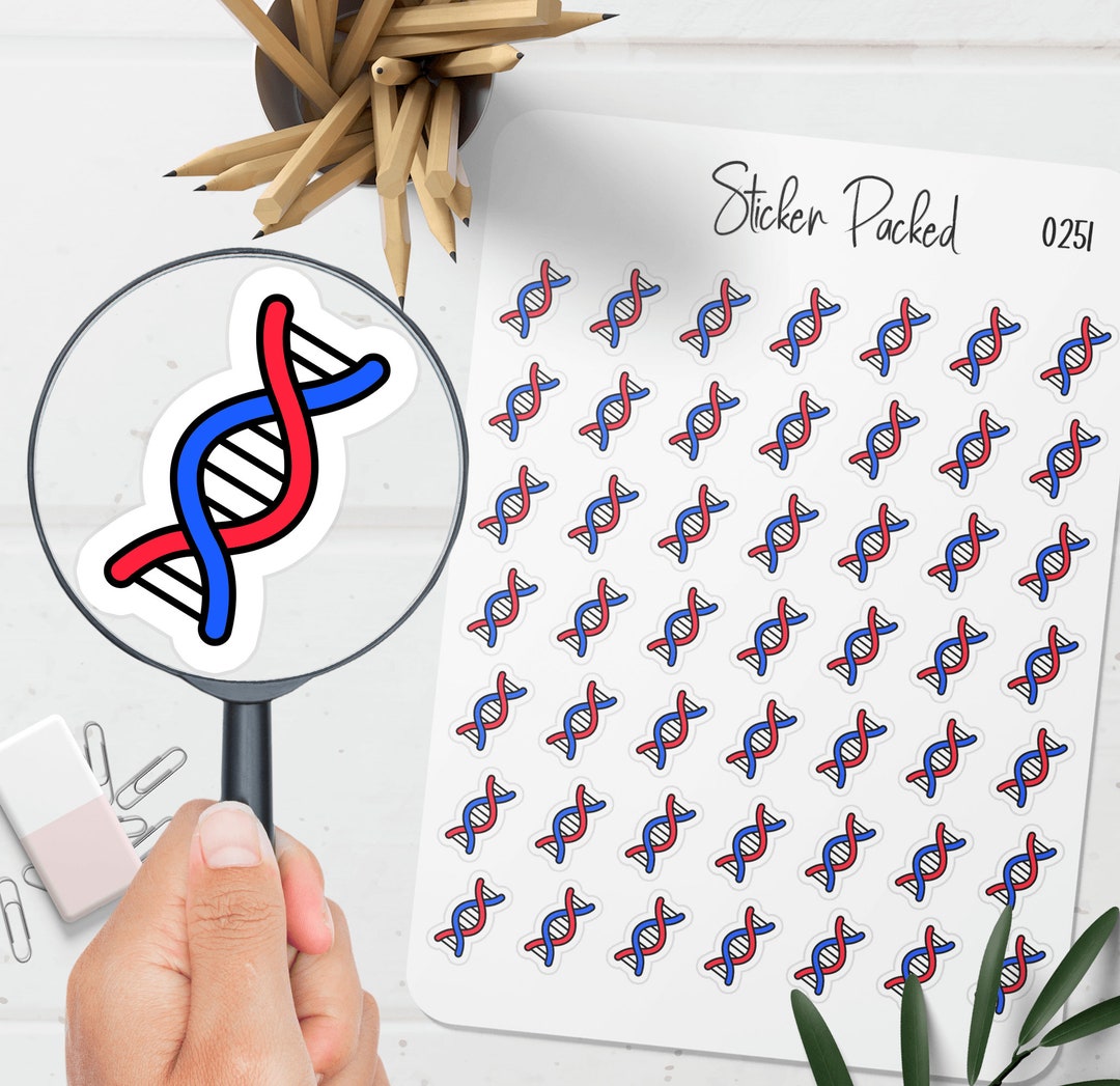Dna Planner Sticker Dna Icon Sticker Dna Sticker Science - Etsy