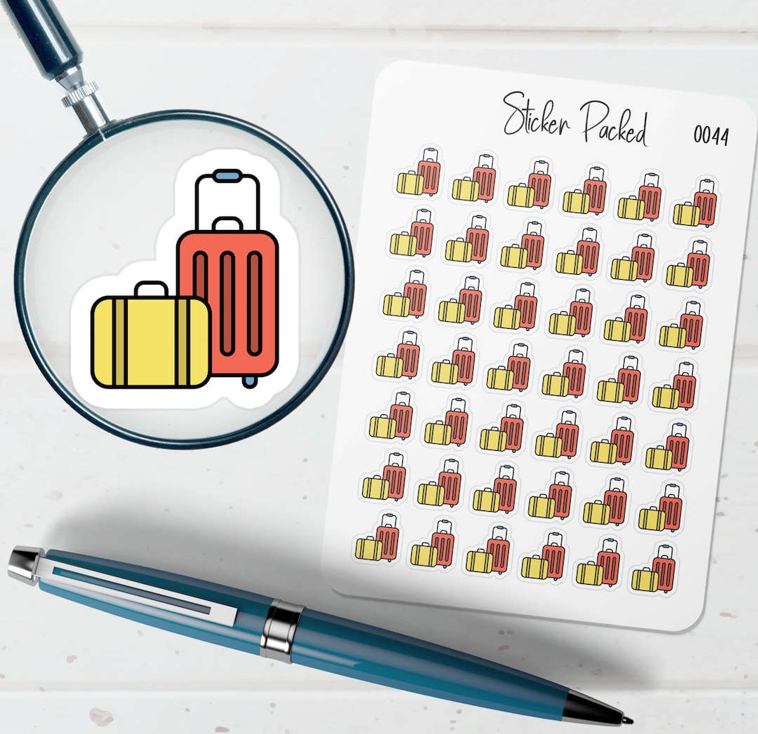 Suitcase Planner Stickers Travel Planner Stickers Luggage Stickers for ...