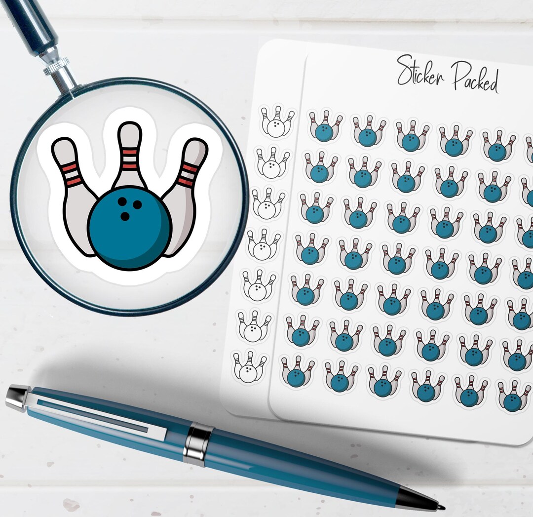 Bowling Planner Stickers Bowling Pin Planner Stickers Bowling Ball ...