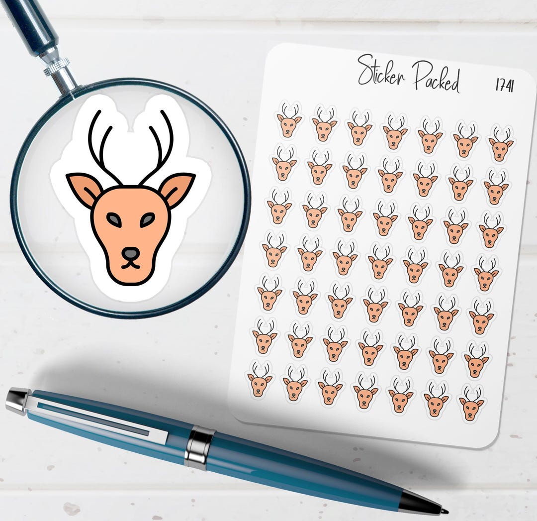 Deer Planner Sticker Deer Icon Sticker Deer Sticker - Etsy