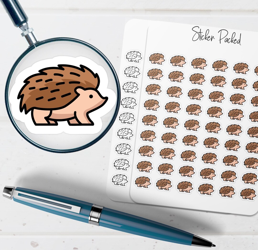 Hedgehog Planner Sticker Hedgehog Icon Sticker Hedgehog Sticker - Etsy