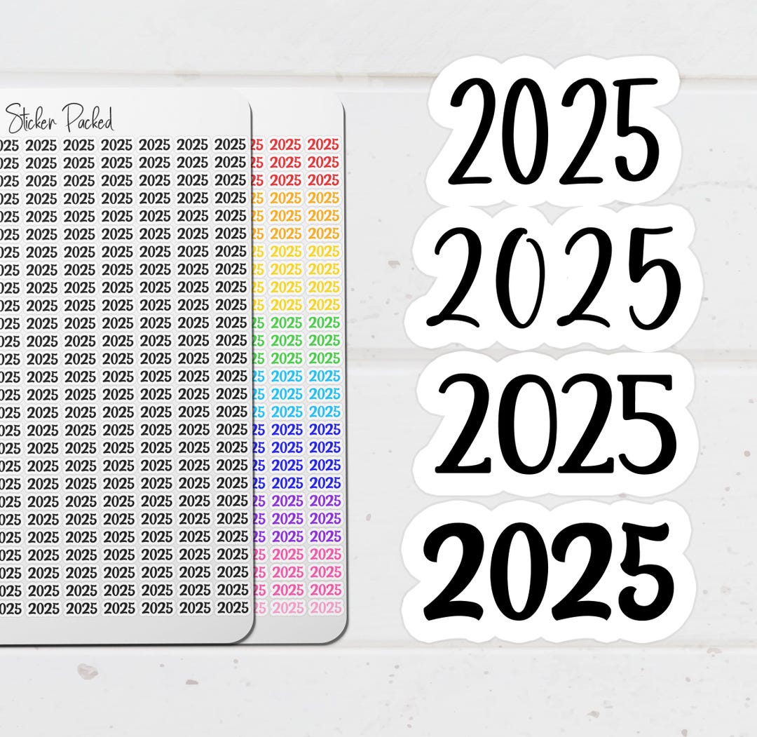 2025 Planner Sticker 2025 Script Sticker 2025 Word Sticker 2025 Script ...