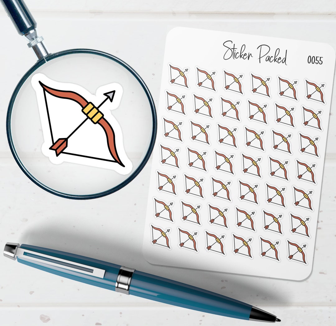 Archery Planner Sticker Archery Icon Sticker Archery Sticker - Etsy