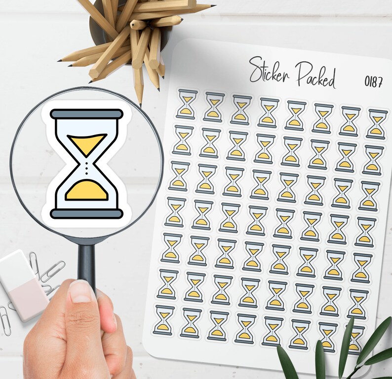 Hourglass Planner Sticker Hourglass Icon Sticker Hourglass - Etsy