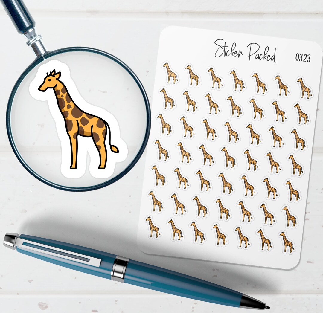Giraffe Planner Sticker Giraffe Icon Sticker Giraffe Sticker - Etsy