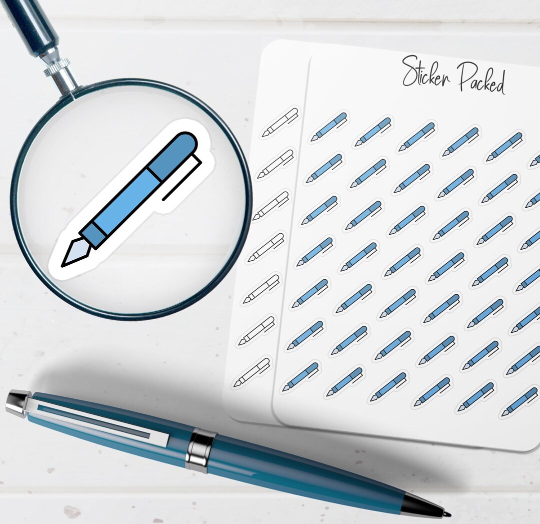 Pen Planner Sticker Pen Icon Sticker Pen Sticker - Etsy