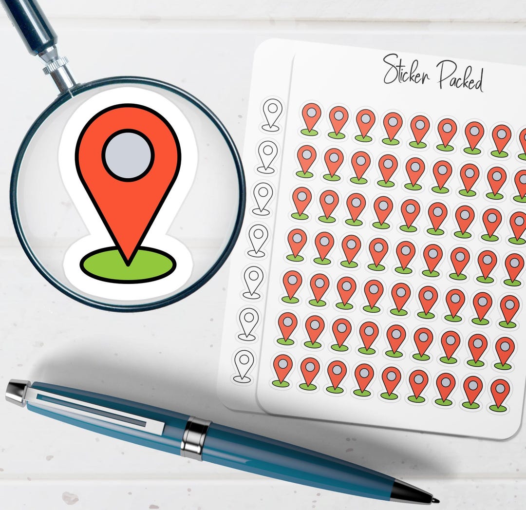 Location Planner Sticker Location Icon Sticker Location Sticker - Etsy