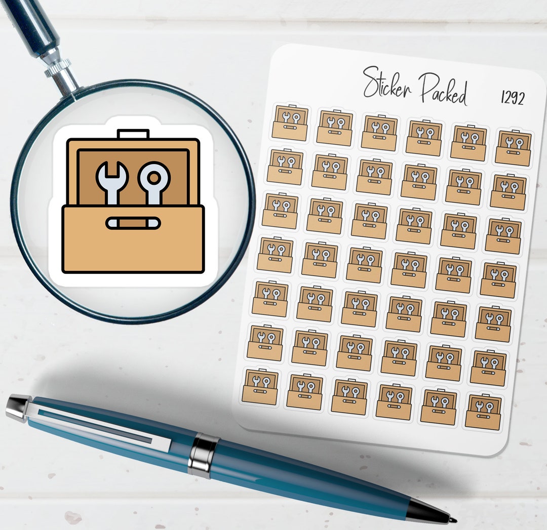 Toolbox Planner Sticker Toolbox Icon Sticker Toolbox Sticker - Etsy