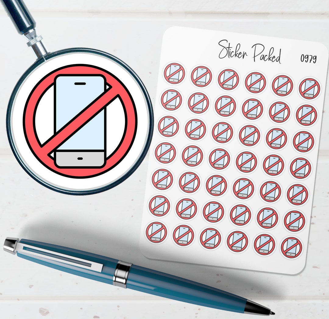 No Cell Phones Planner Sticker No Cell Phones Icon Sticker No Cell ...