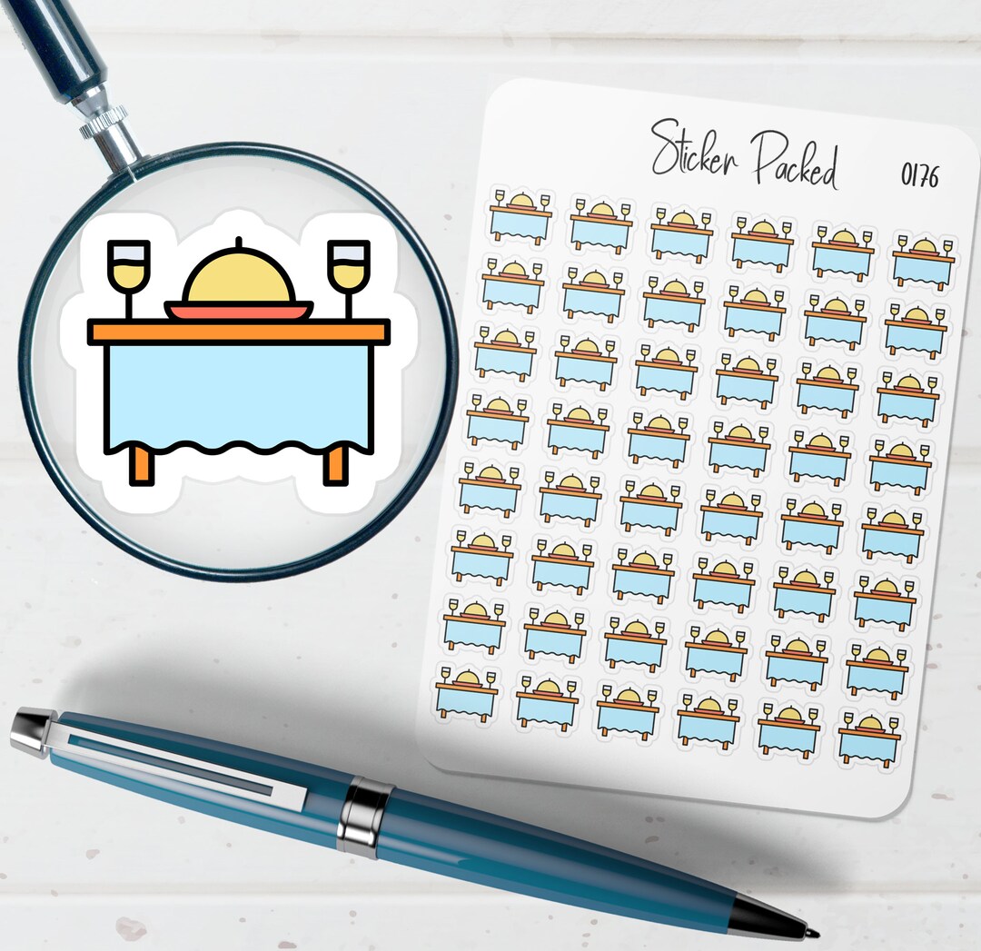 Dining Planner Sticker Dining Icon Sticker Dining Sticker - Etsy