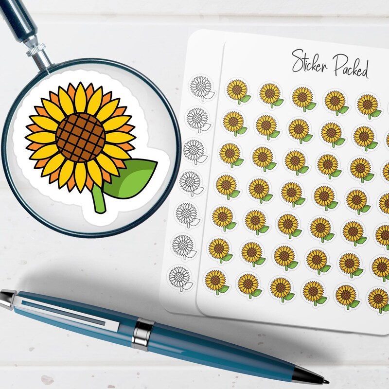 Sunflower Stickers - Etsy