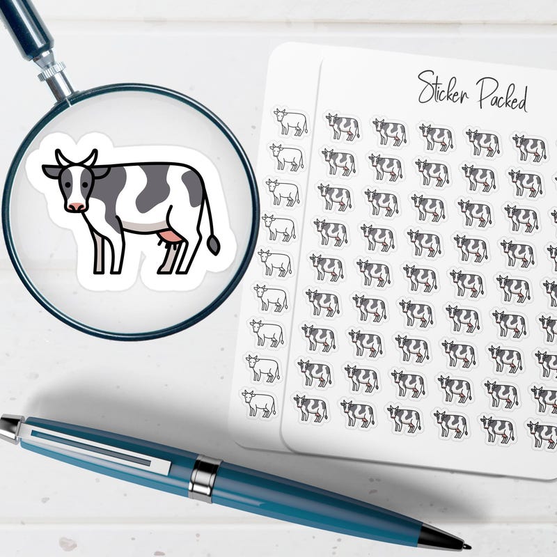 Cow Stickers - Etsy