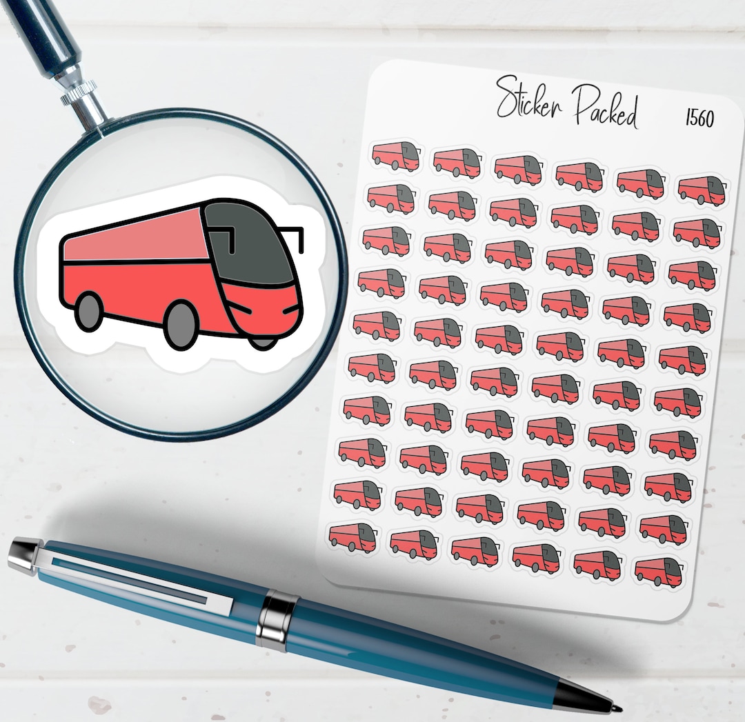 Travel Bus Planner Sticker Travel Bus Icon Sticker Travel Bus Sticker ...