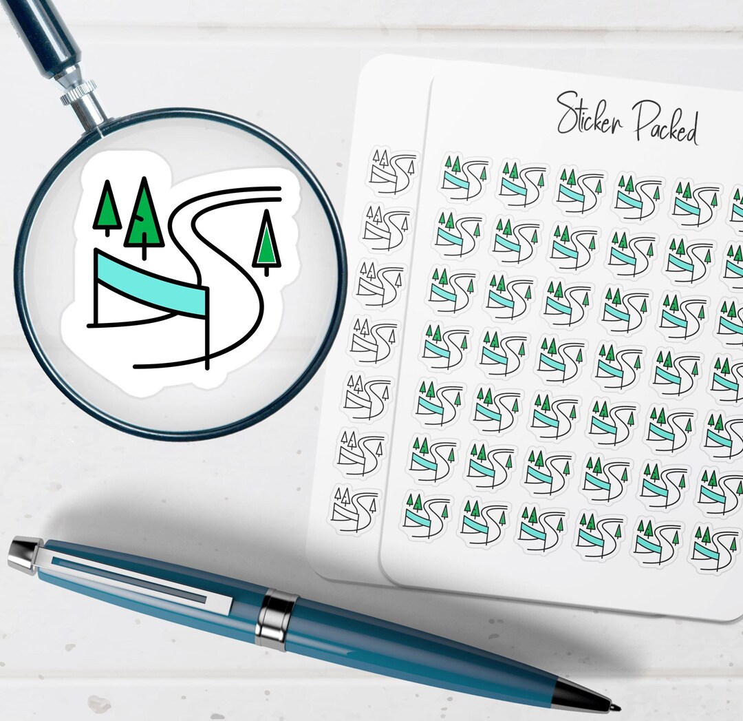 Ski Slope Planner Sticker Ski Slope Icon Sticker Ski Slope Sticker - Etsy