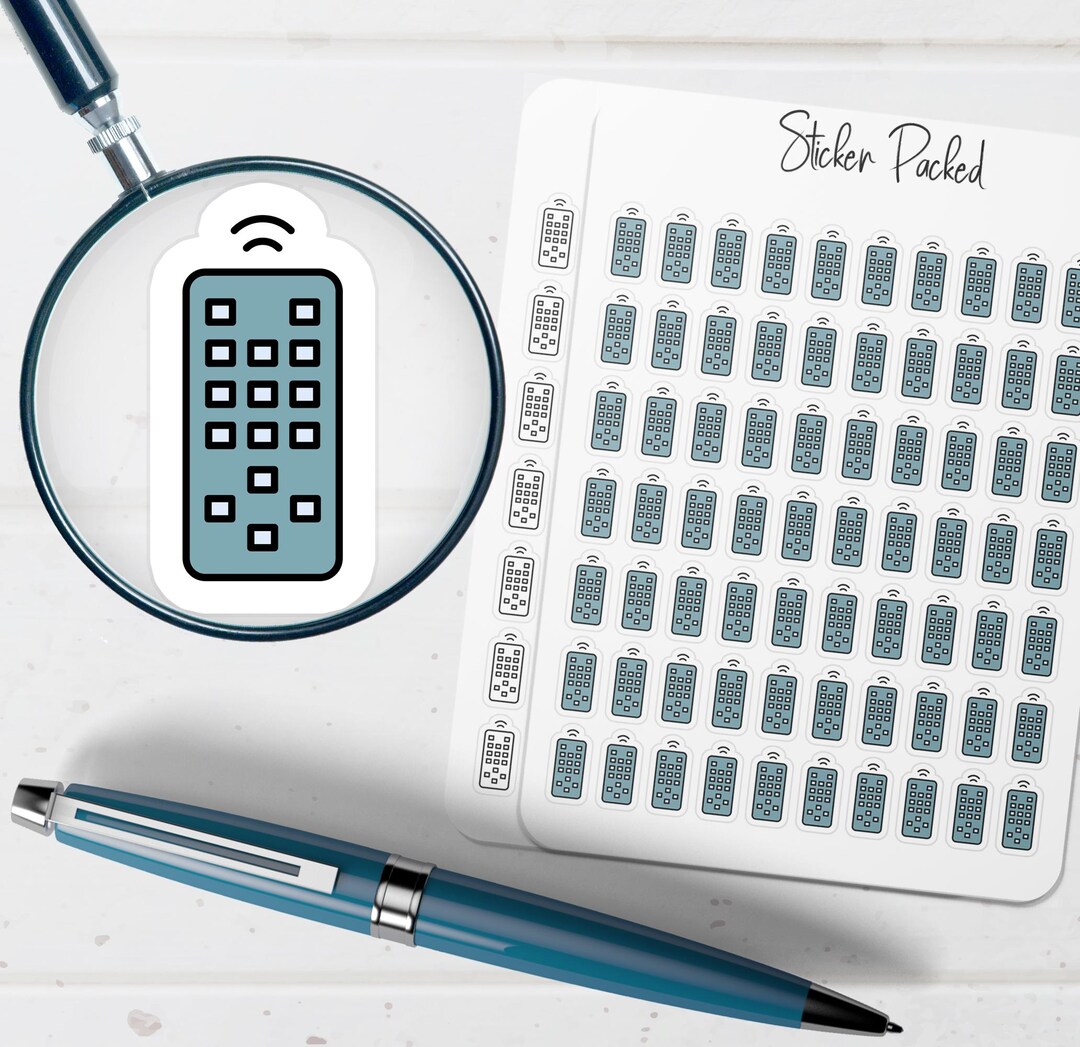 Remote Control Planner Sticker Remote Control Icon Sticker Remote ...